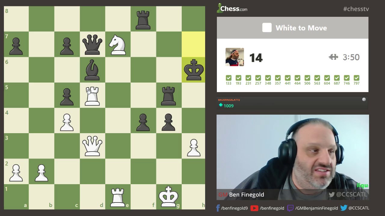 Thursday Puzzle Rush, Tactics Trainer, and Bullet with Ben! - YouTube