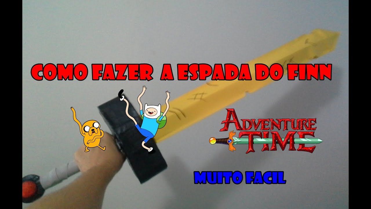 Como fazer a espada dourada do finn de (hora de aventura ) - YouTube