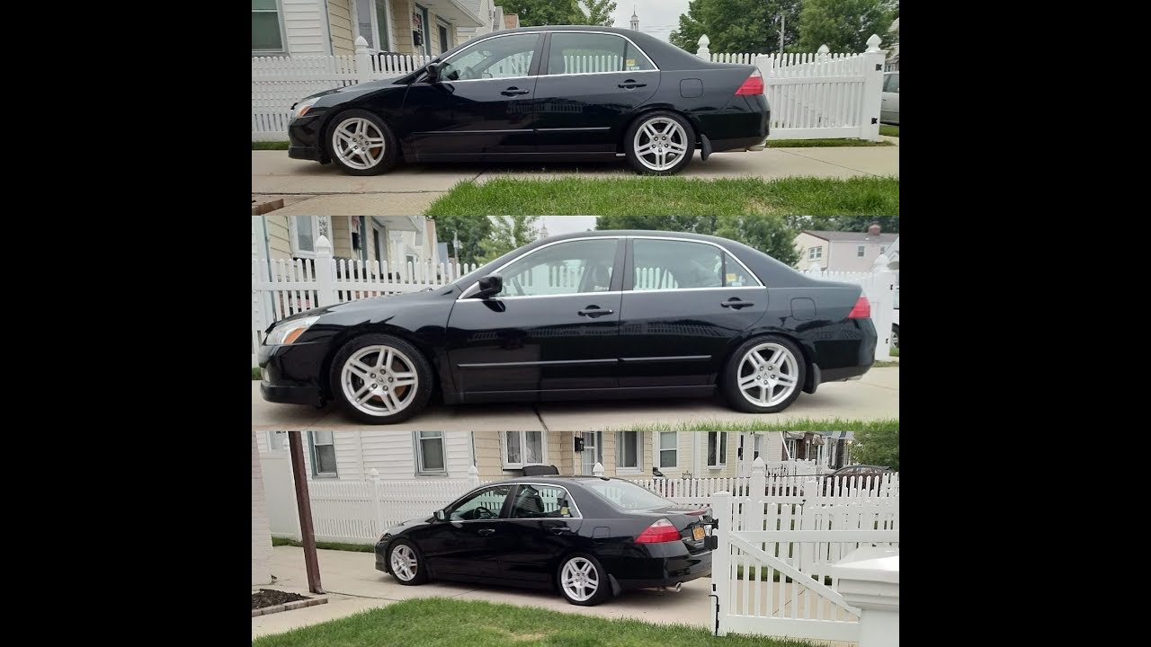 HONDA ACCORD WITH KONI SHOCKS AND NEUSPEED SPRING - YouTube