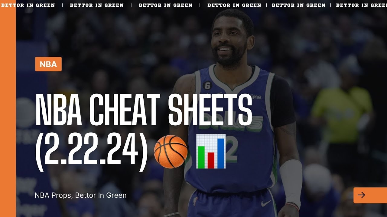 Best NBA Player Props Today 2.22.24 | FREE NBA Cheat Sheets - YouTube