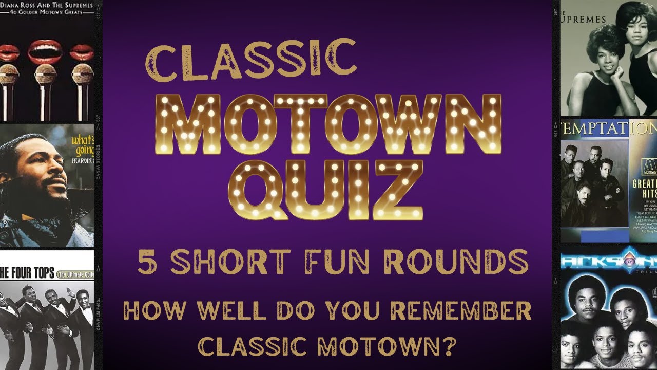 Motown Music Quiz - 5 quick fun rounds - YouTube