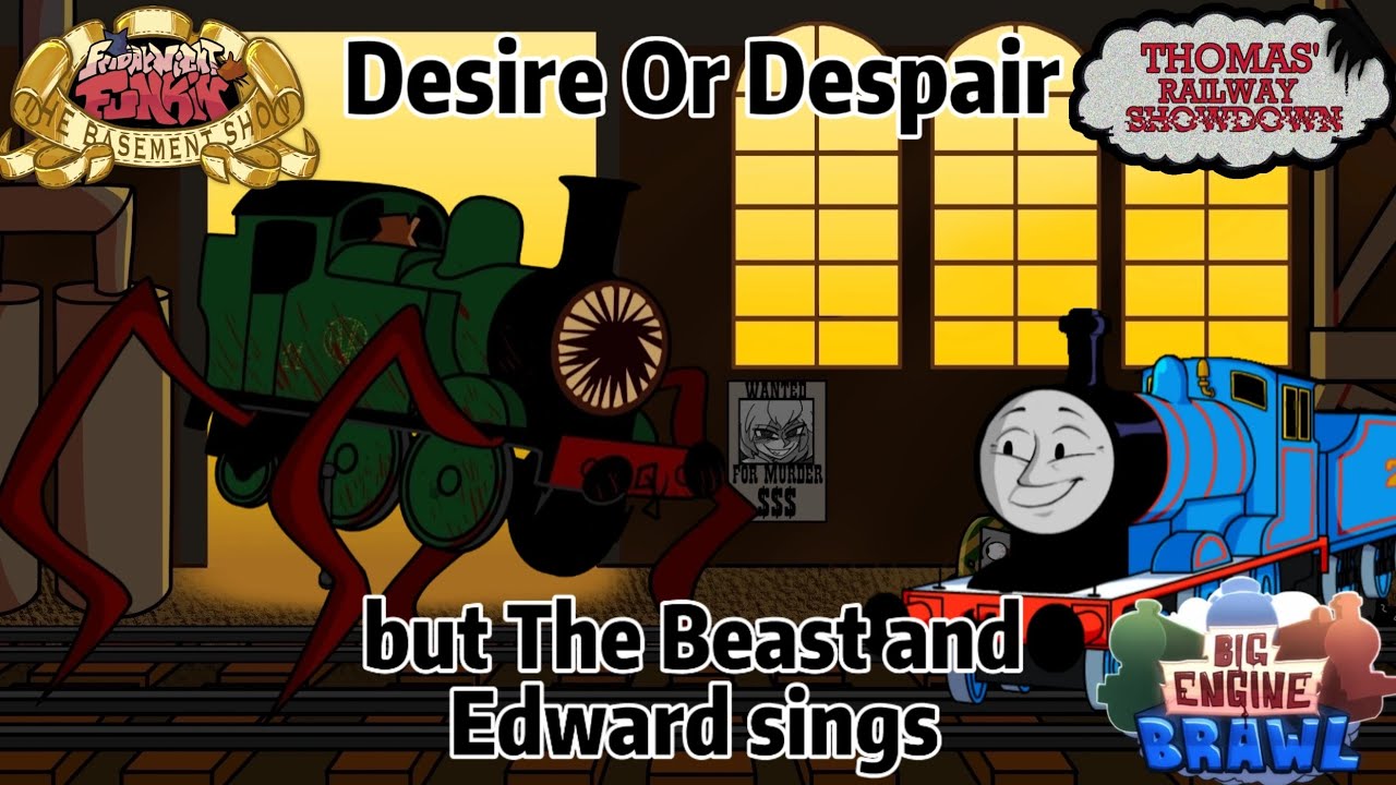 FNF:Desire Or Despair but The Beast and Edward sings (FNF The Basement ...