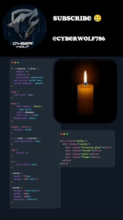 Blowing Candle Effect By Using Html Css Programming Shorts Coding Coding Cyberwolf Html 6260