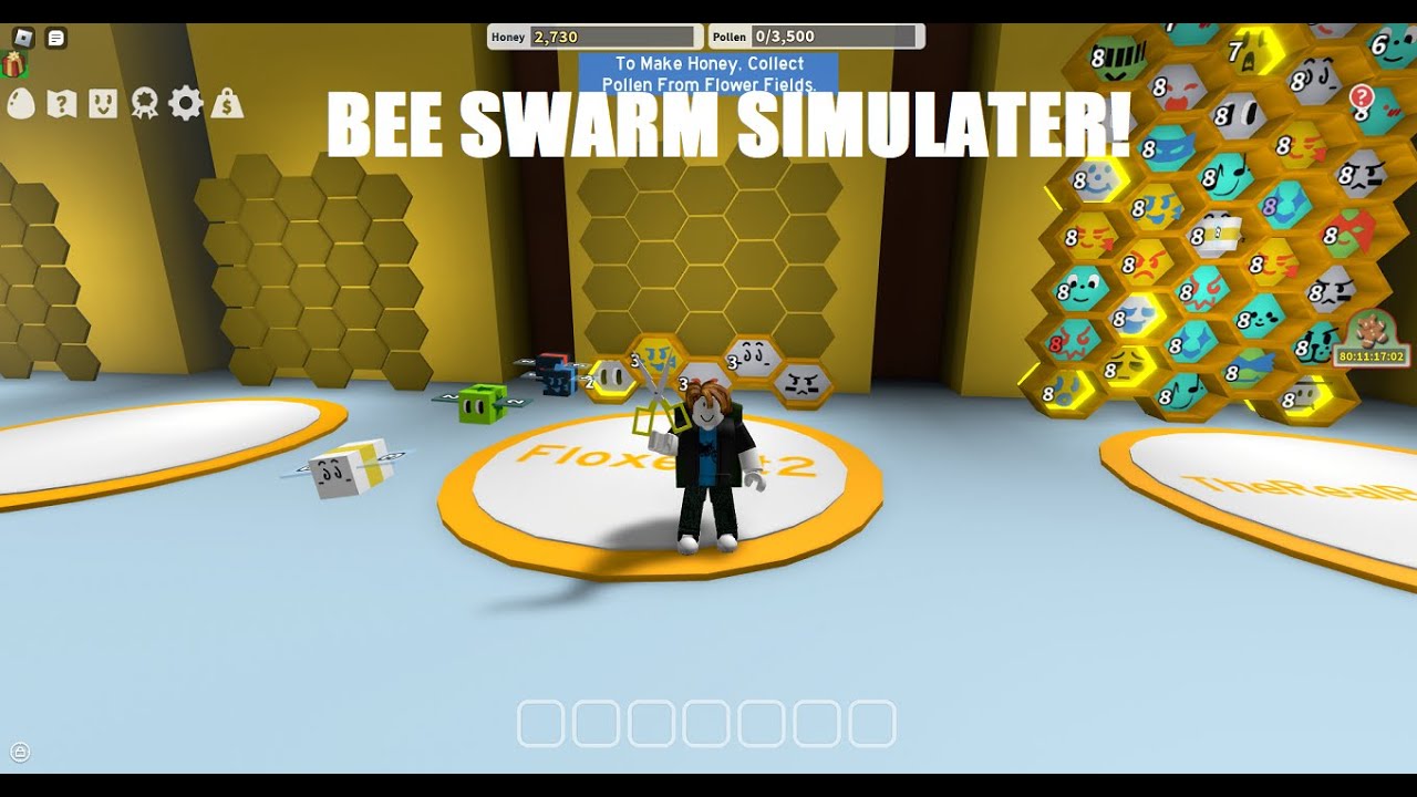 Playing Bee swarm simulater - YouTube