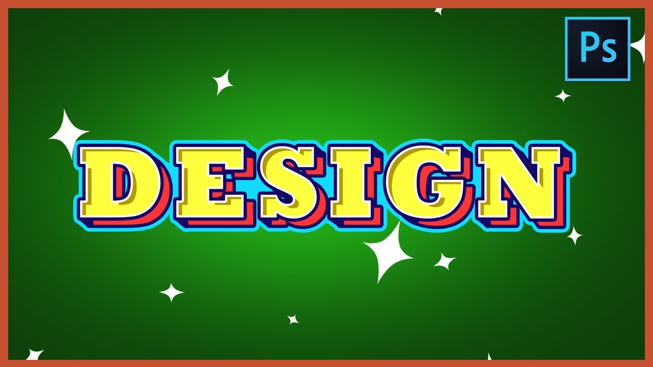 [ Text Effect ] How to Create Yellow Red Shadow Text Effect in ...