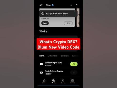 What's Crypto DEX? Code | Blum Verify Code | Blum Verification Code ...