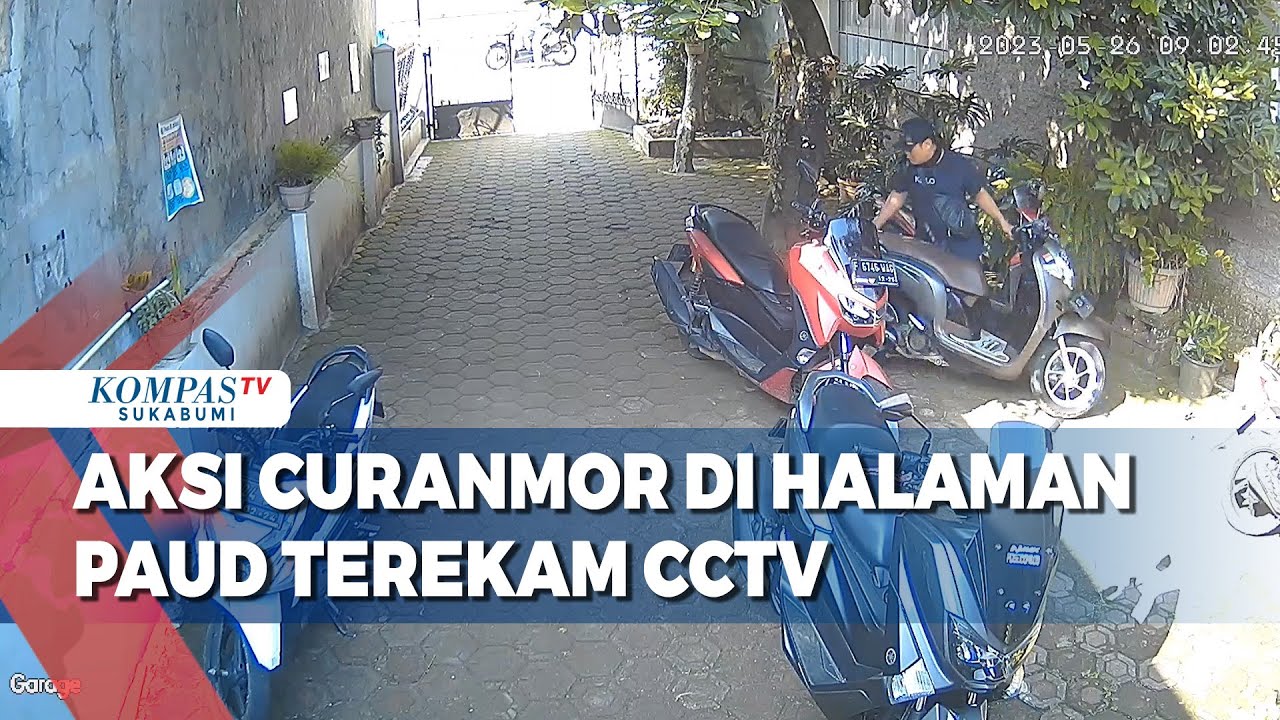 Aksi Curanmor Di Halaman Paud Terekam Cctv Youtube
