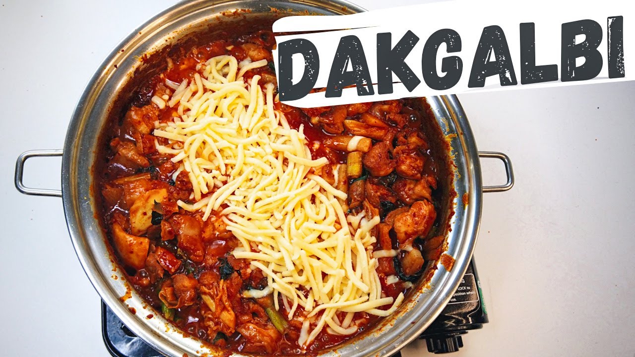 Cheese Dakgalbi (닭갈비) - Korean Spicy Stir-fried Chicken - YouTube