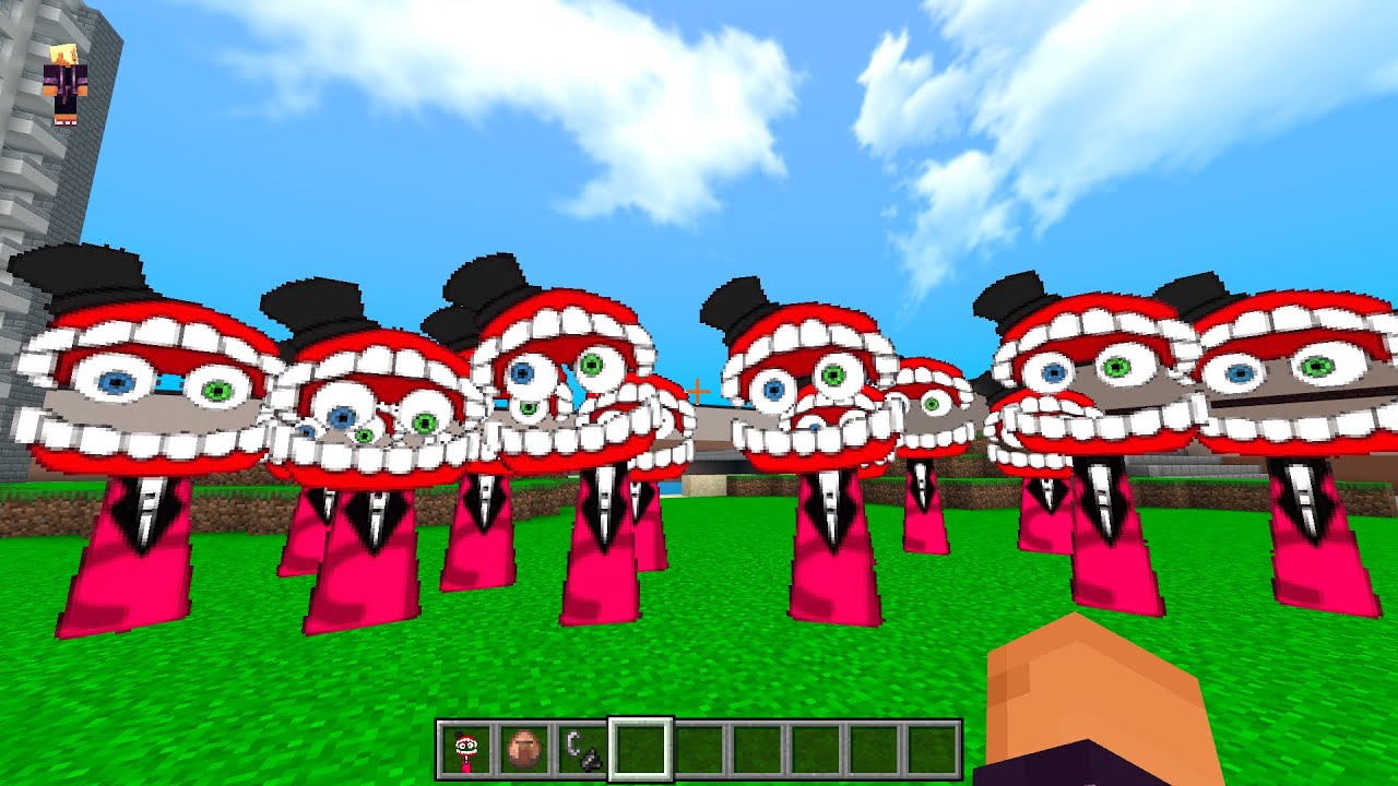 Sprunki OC Caine (from Digital Circus) Added to Minecraft PE - YouTube