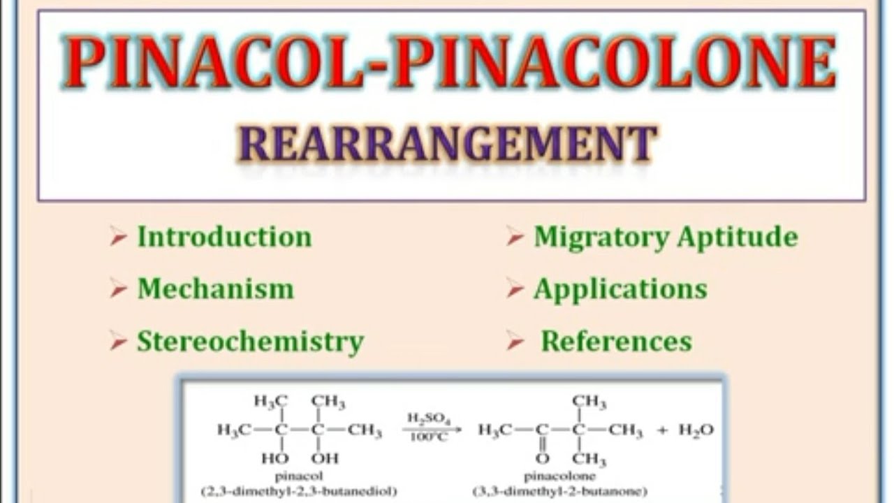 Pinacol - Pinacolone Rearrangement | Organic Chemistry | Name Reactions ...