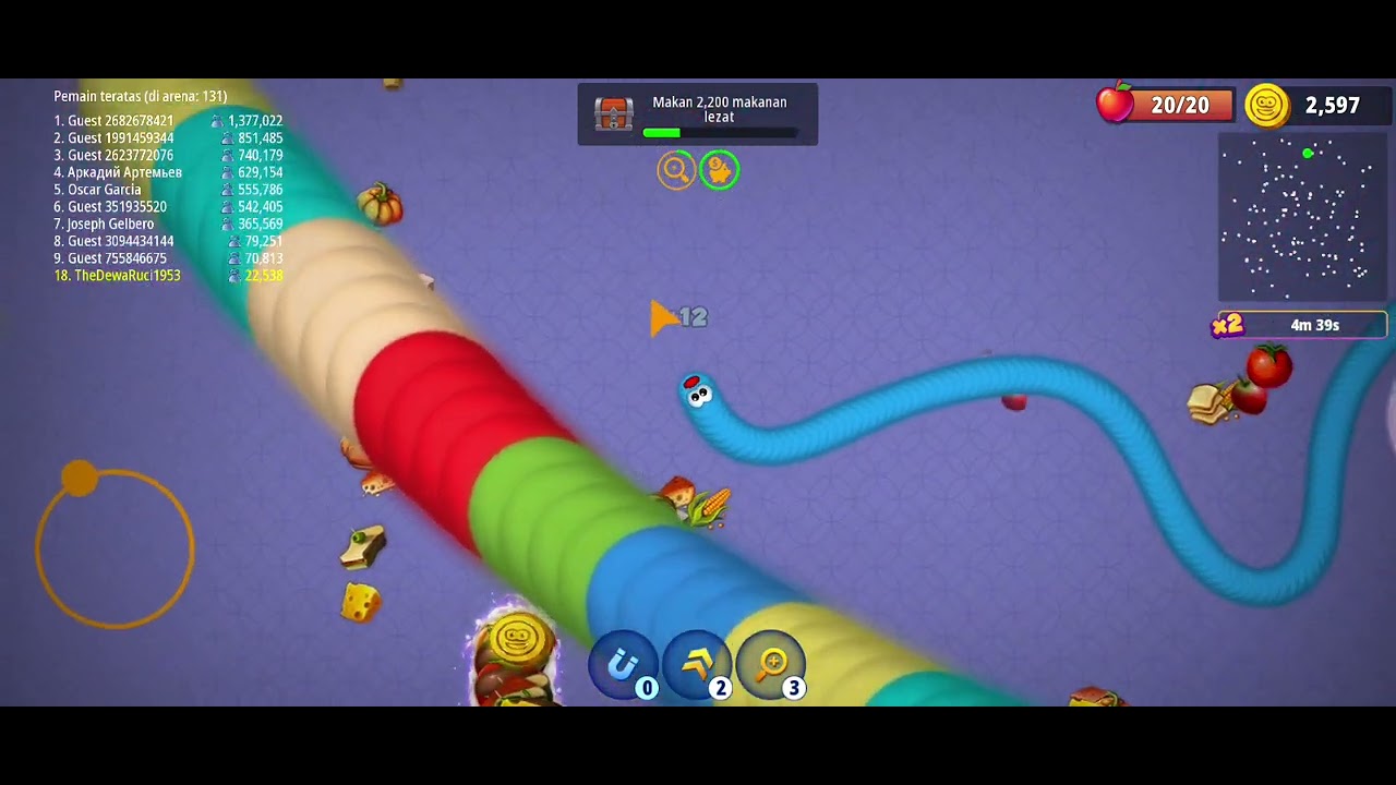 Game Cacing-Wormzone.io Gameplay - YouTube