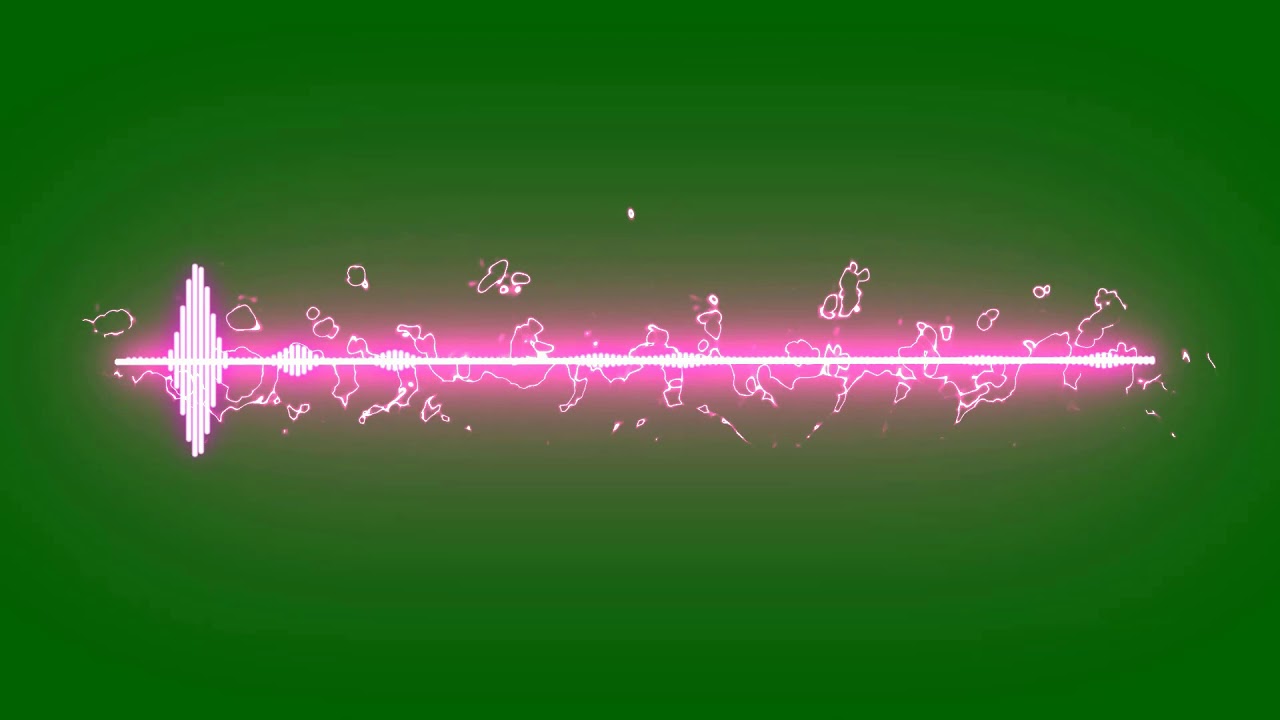 New green screen digital line audio spectrum - YouTube