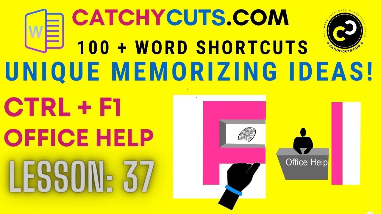 Word Keyboard Shortcuts Office Help: Ctrl + F1 - YouTube
