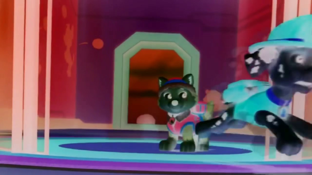 Paw patrol pups get skunked colorful - YouTube
