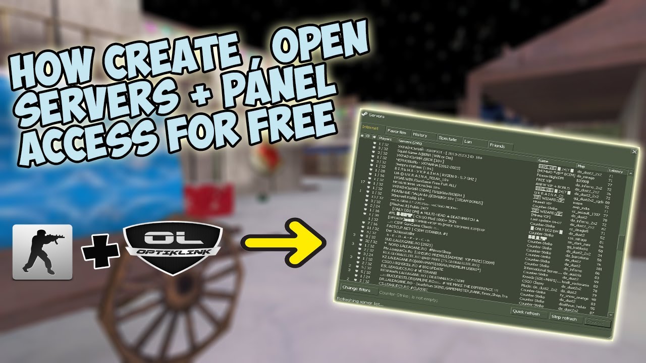 CS 1.6 - How to create , open server + panel access for free - YouTube