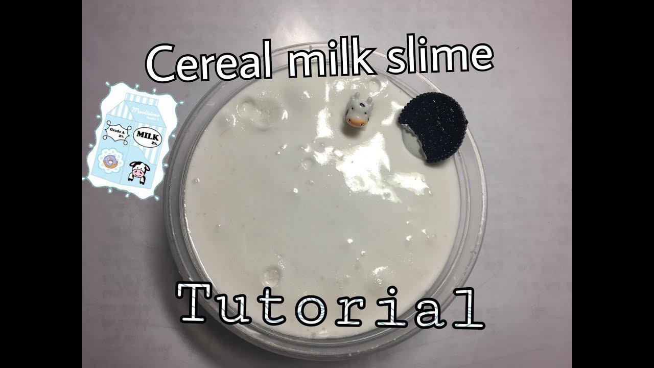 CEREAL MILK SLIME TUTORIAL | How to make THICK and GLOSSY slime - YouTube