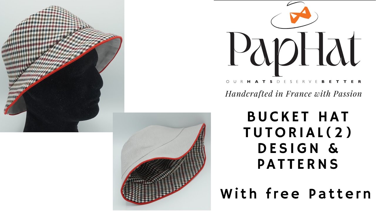 Bucket Hat Tutorial (2) Create Your Bucket Hat Pattern - YouTube