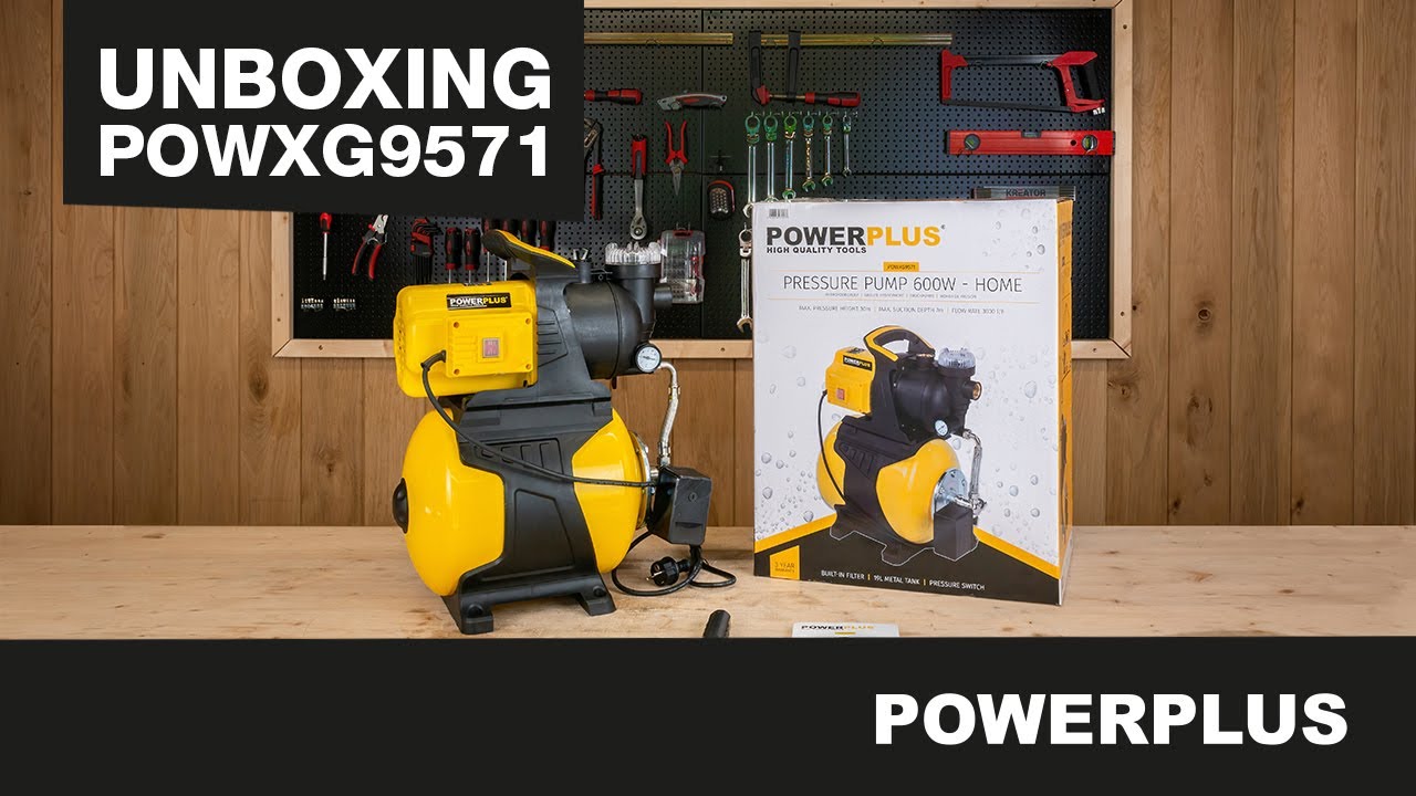 POWERPLUS - Unboxing der POWXG9571 Druckpumpe - YouTube