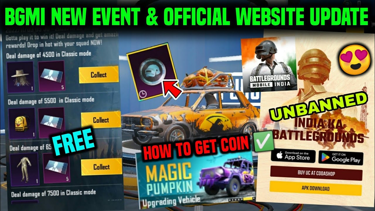 BGMI OFFICIAL WEBSITE UPDATE 😍 BGMI UNBAN NEWS & EVENT 🔥 PUBG MAGIC ...
