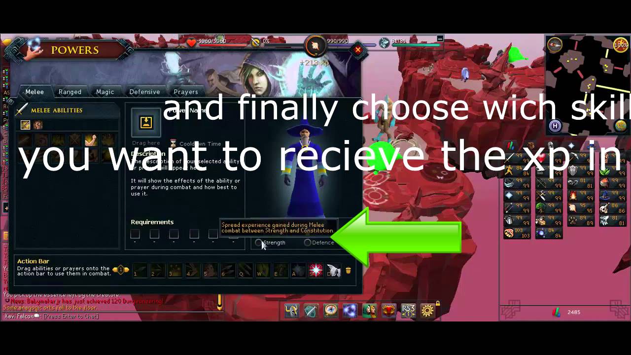 RuneScape 3 How to Change your Combat XP (attack , str and def) - YouTube