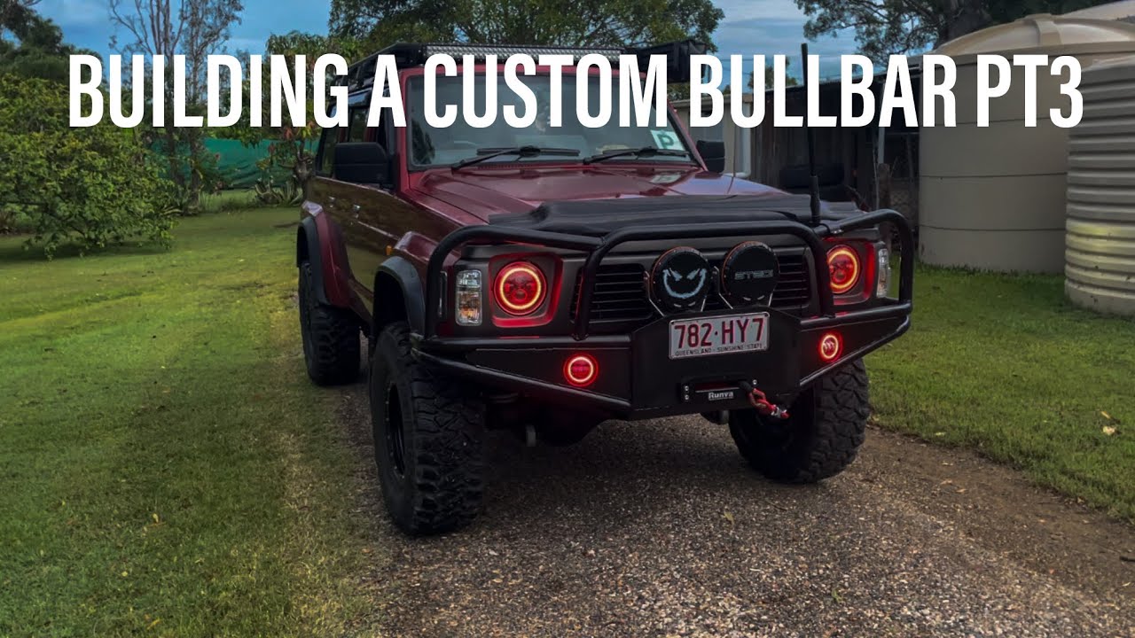Custom GQ Winch Compatible Bullbar Build Pt 3 - YouTube