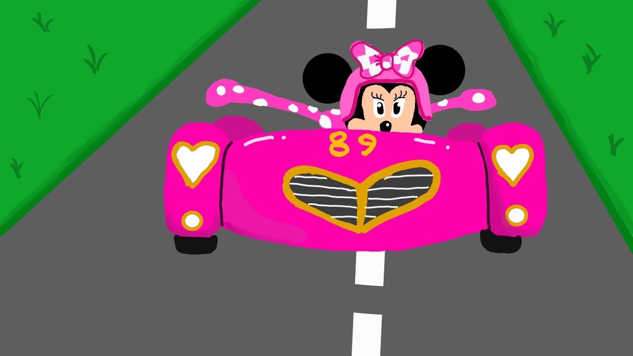 Minnie Mouse Clubhouse on The Car Race!!!Doodle Clubhouse - YouTube