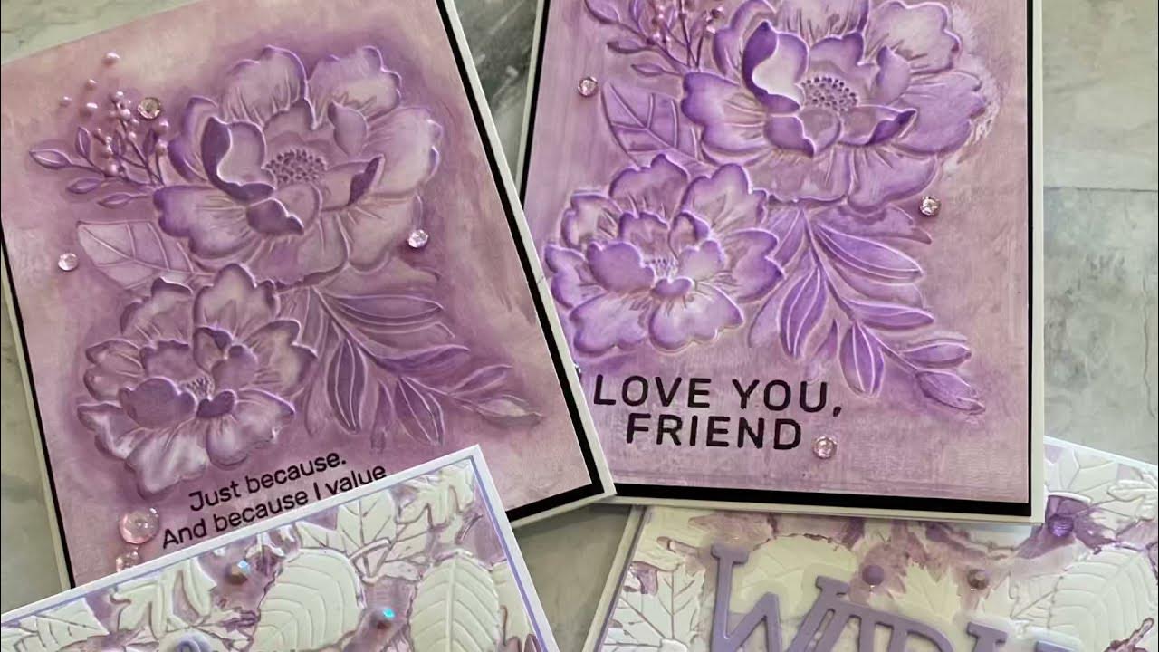Acrylic Paints and Simon Says Stamp’s Embossing Folders - YouTube