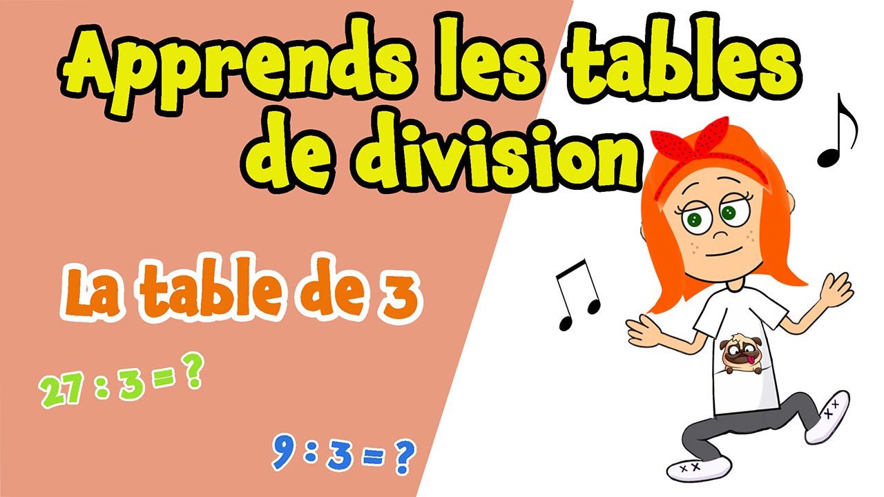 Apprendre les tables de division (la table de 3) avec Lilly MacFy - YouTube