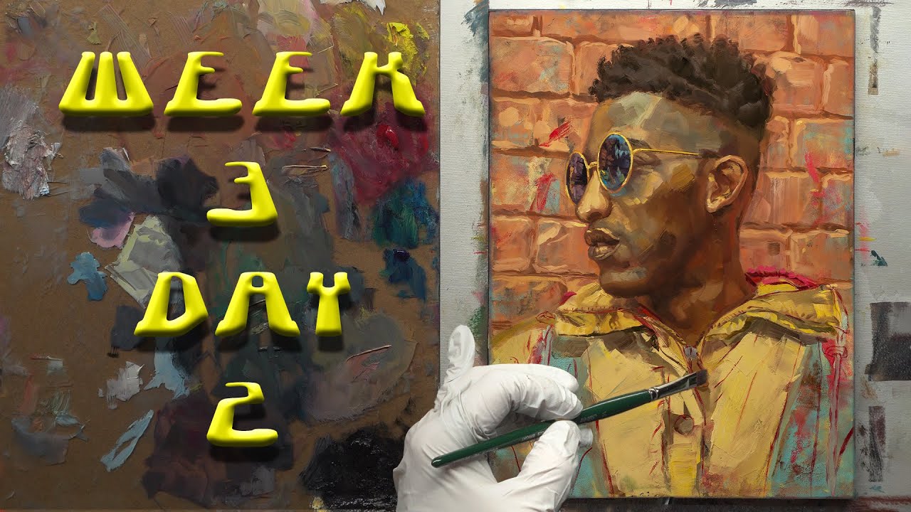 Sketching over painting week 3 day 2 - YouTube