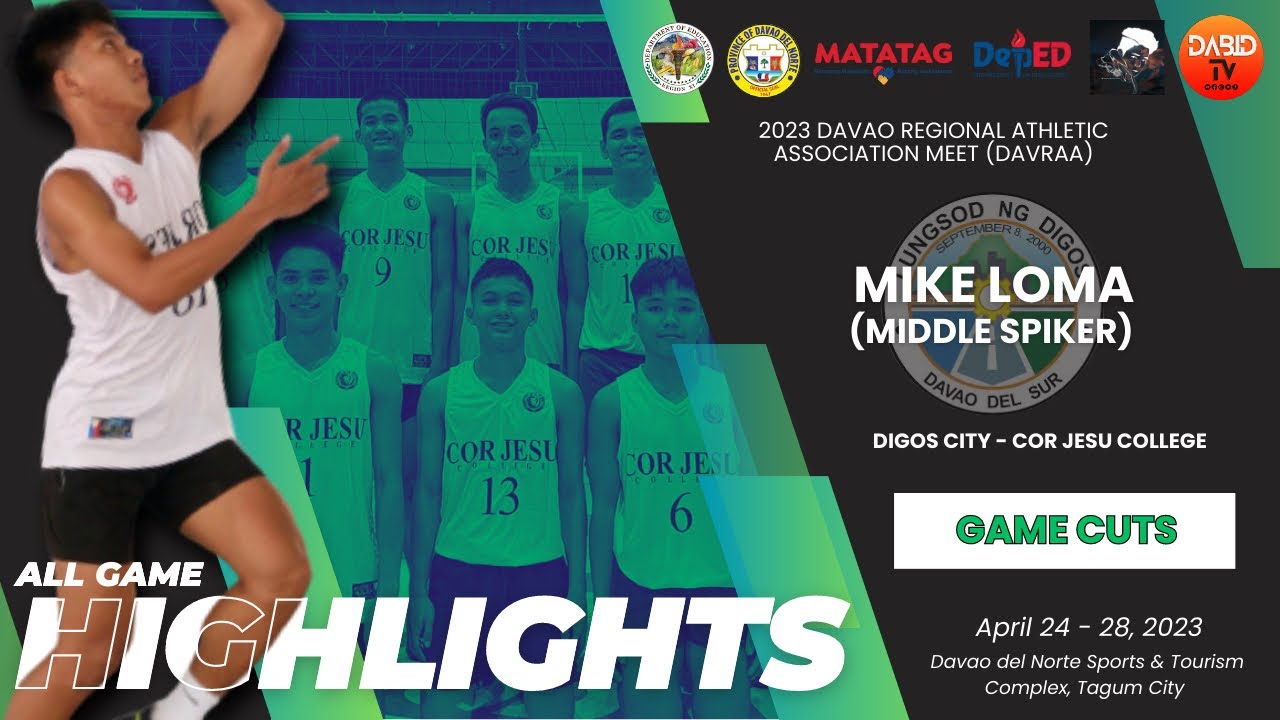 #18 MIKEL JOSH LOMA of COR JESU DIGOS CITY | DAVRAA 2023 HIGHLIGHTS ...