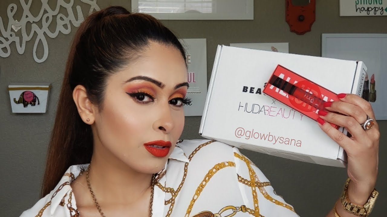 Allure beauty box×Huda Beauty Collab|Review/First Impression - YouTube