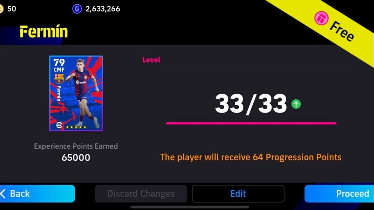 How To Upgrade Free Fermin In Pes 2024 || Fermin Max Training Tutorial ...