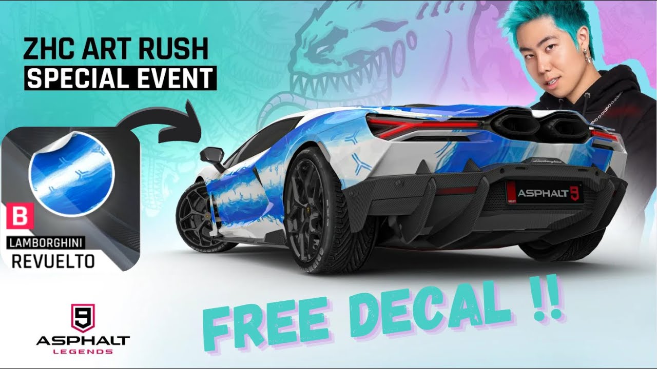 Asphalt 9 ZHC Art Special Event - Stage 1 (Free decal) #gameplay - YouTube