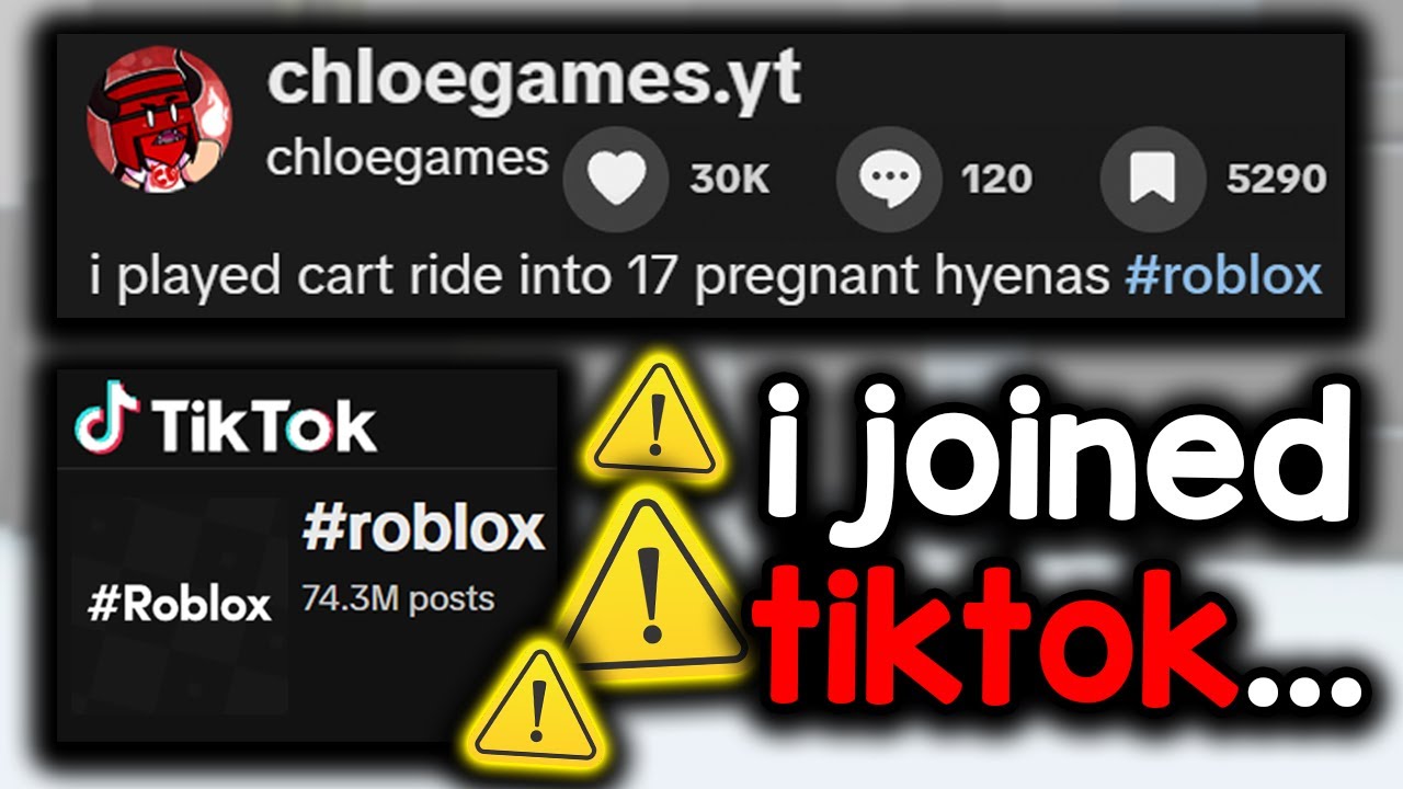 my roblox tiktok experience… - YouTube
