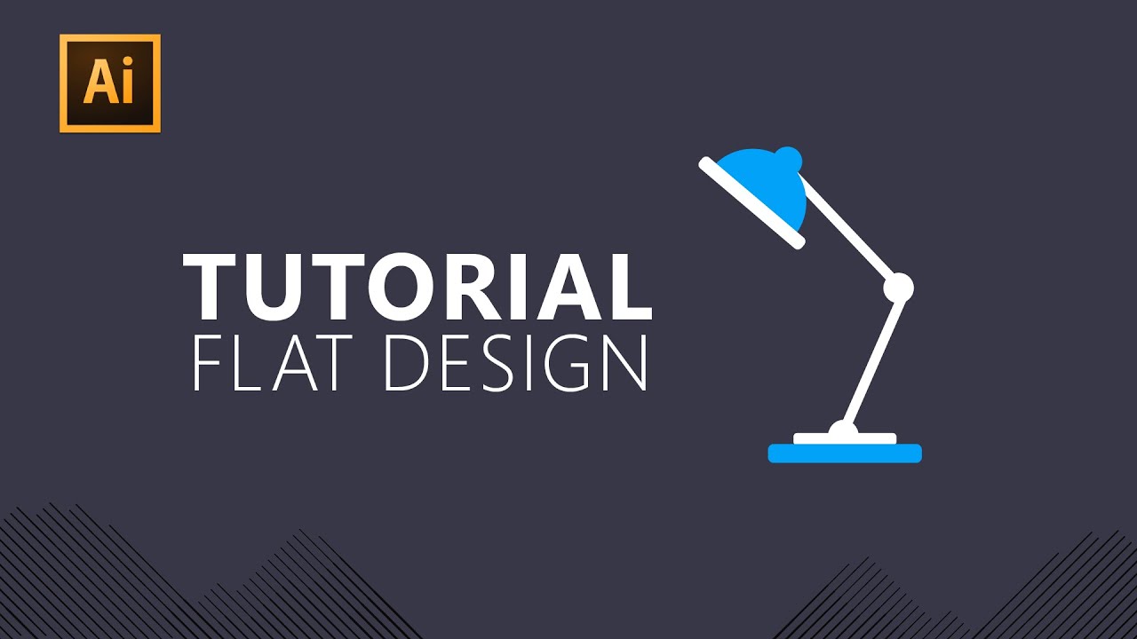 infographics | Illustrator - Desk lamp Flat Design Tutorial - YouTube