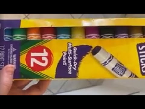 Honest review of Crayola Quick Dry Paint Sticks - YouTube