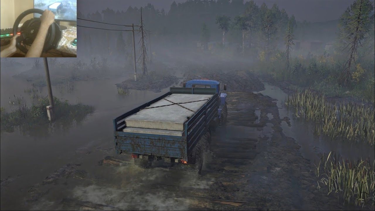 Concrete Slab Transporting | Snowrunner Gameplay | Thrustmaster T300 RS ...