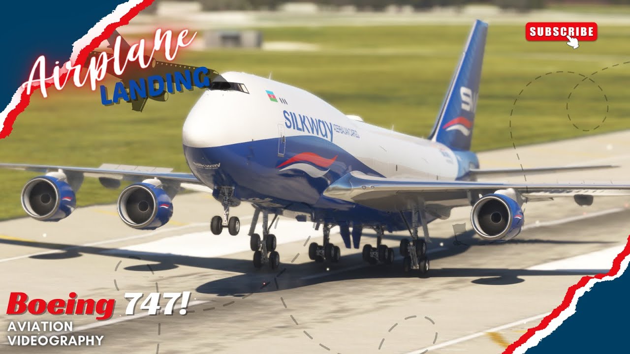 EXTREME Aircraft Landing!! Boeing 747 Silk Way Wes Airlines Landing at ...