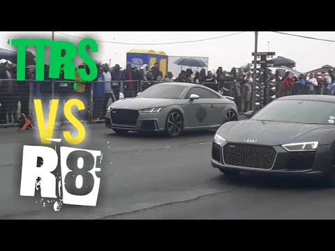Stage 3 Audi TTRS vs Audi R8 V10plus - YouTube