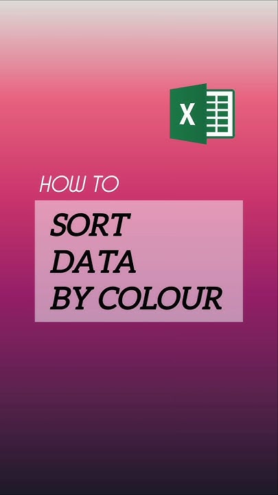 How to sort data by colour on top rows..#excel #exceltricks #exceltips - YouTube