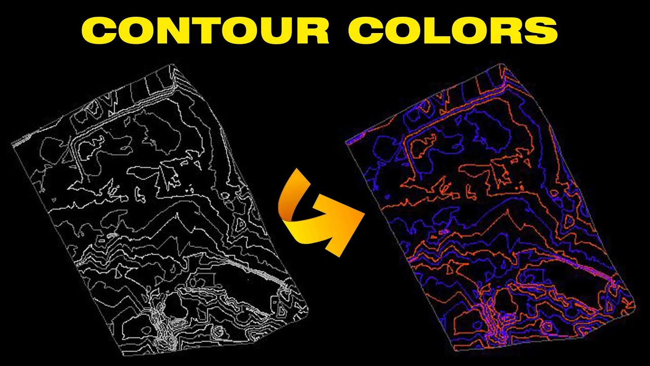 How to hide contour line & change colors in Civil 3d - YouTube