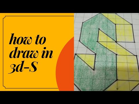 how to draw S in 3D - YouTube