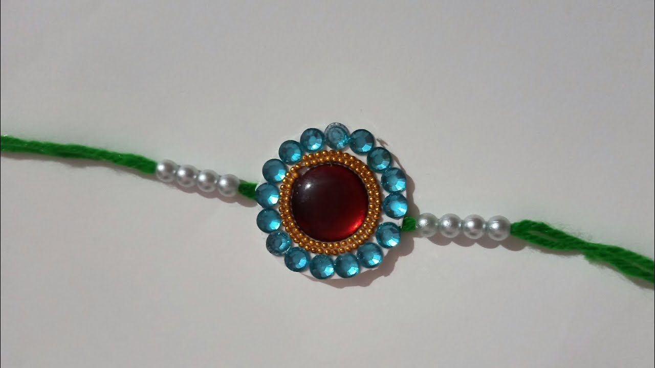 Simple & Elegant Rakhi Making at Home | सोपी आणि सुंदर राखी तयार करा ...