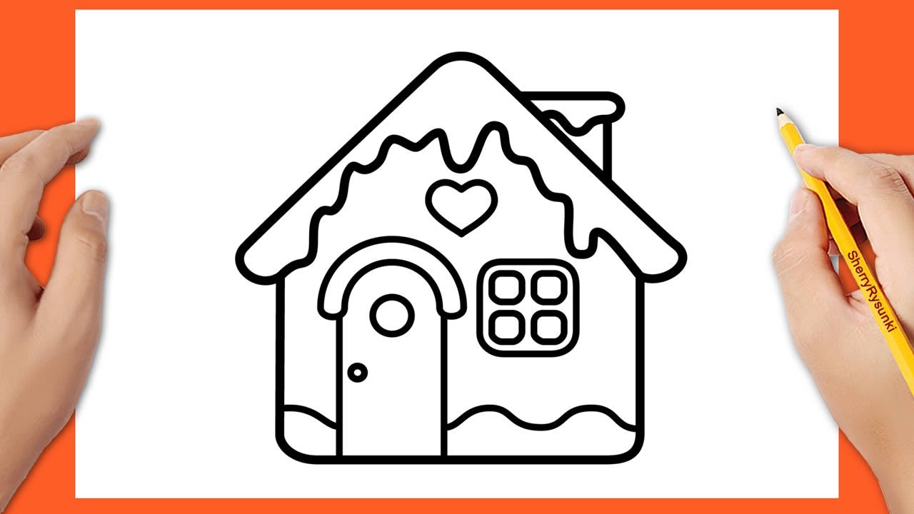 Jak narysować domek z piernika | Świąteczny rysunek - YouTube