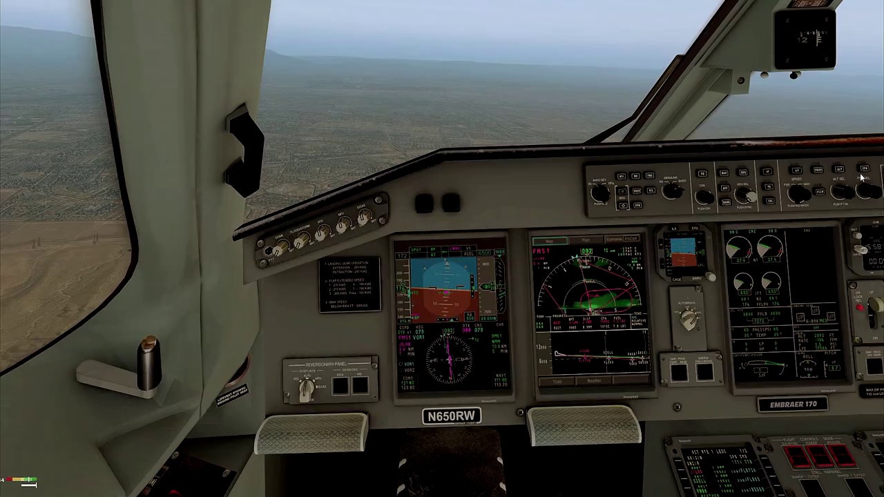 [X-PLANE11 HD] United Express Embraer SSG E170 circle-to-land at ...