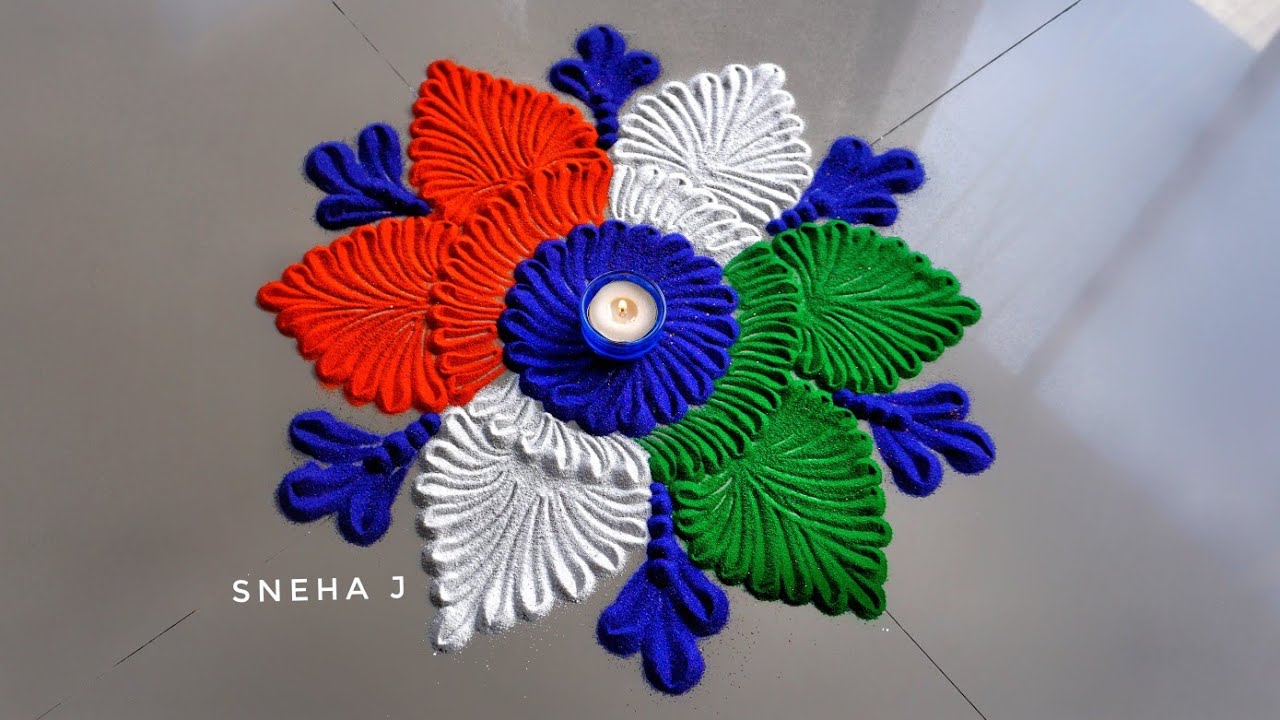 Republic day Rangoli/26 January rangoli - YouTube