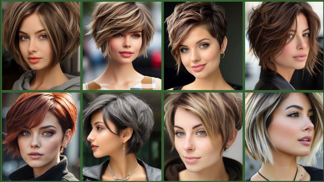 stylish and modern pixie layer haircut and hair dye colour ideas - YouTube