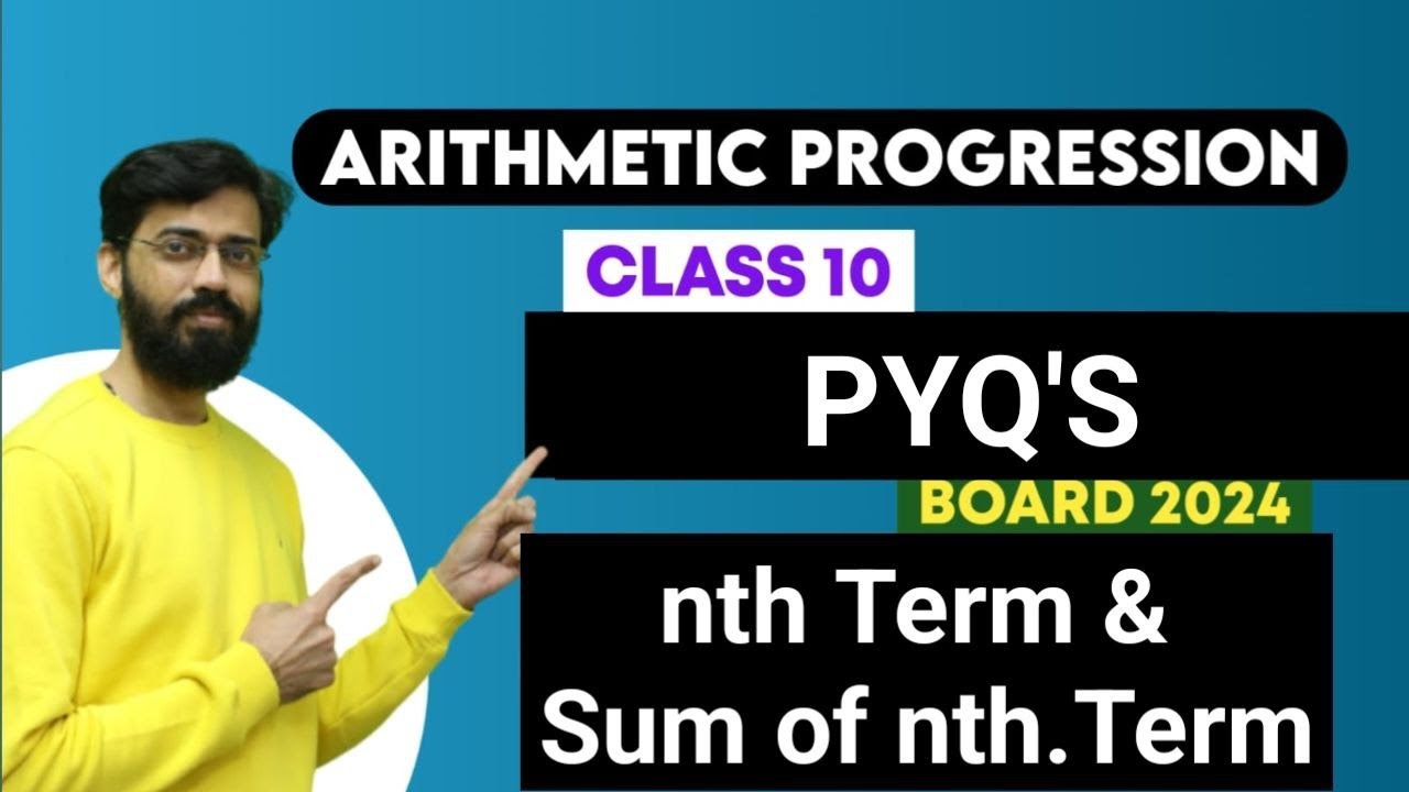 Arithmetic Progression | Important PYQ's | Class 10 - YouTube