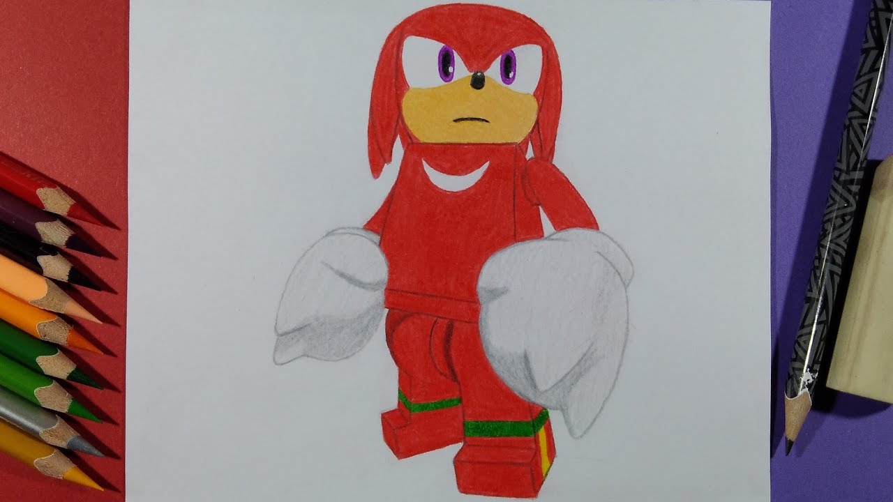 Dibujando a LEGO Knuckles | Drawing LEGO Knuckles - YouTube
