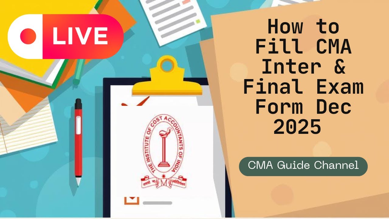 Live Demo :- How to Fill CMA Inter & Final December 2025 Exam Form ...